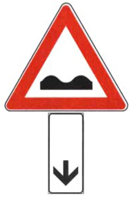 [20009_05] Il segnale raffigurato indica la fine della strada deformata ...